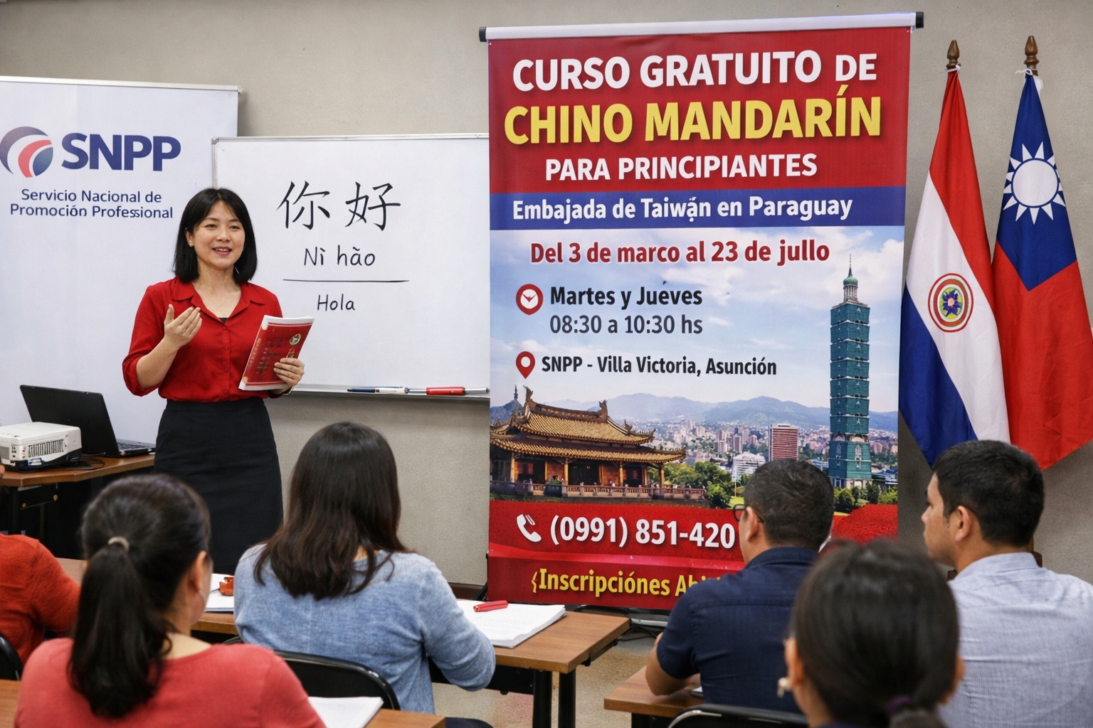 Taiwán lanza curso presencial gratuito de chino mandarín en Asunción ...